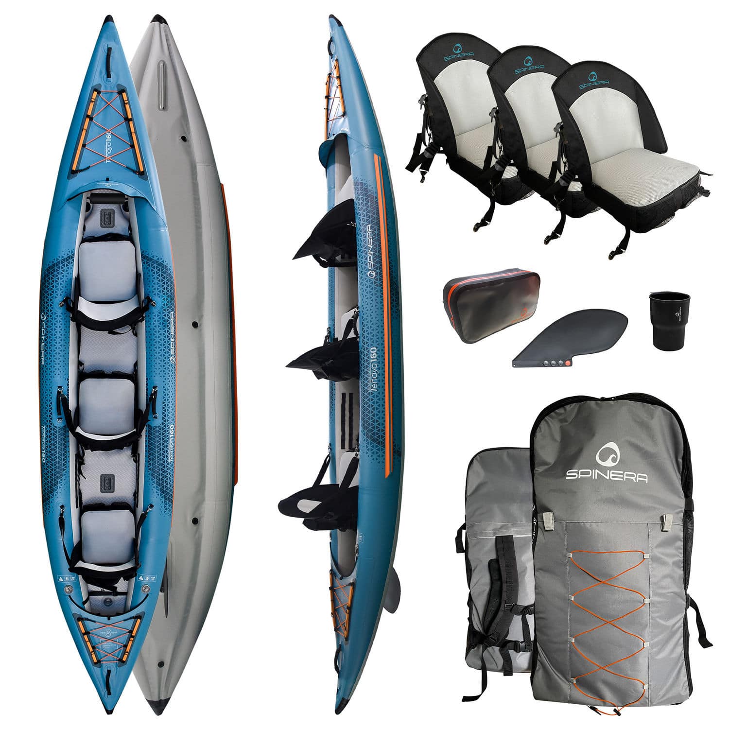 Sit-on-top kayak - Tenaya 160 - Spinera - inflatable / fishing / sea