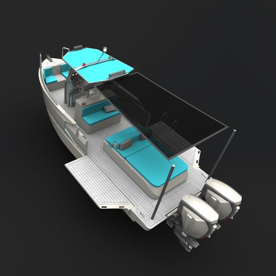 Outboard runabout - 750L - SEAX BOATS - twin-engine / open / center console