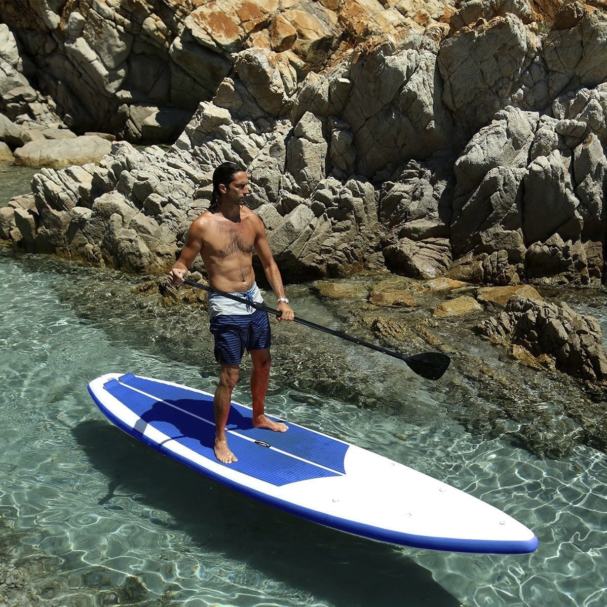 Inflatable SUP - SHARK DL 12'6'' - Airboard - touring / fitness / adult