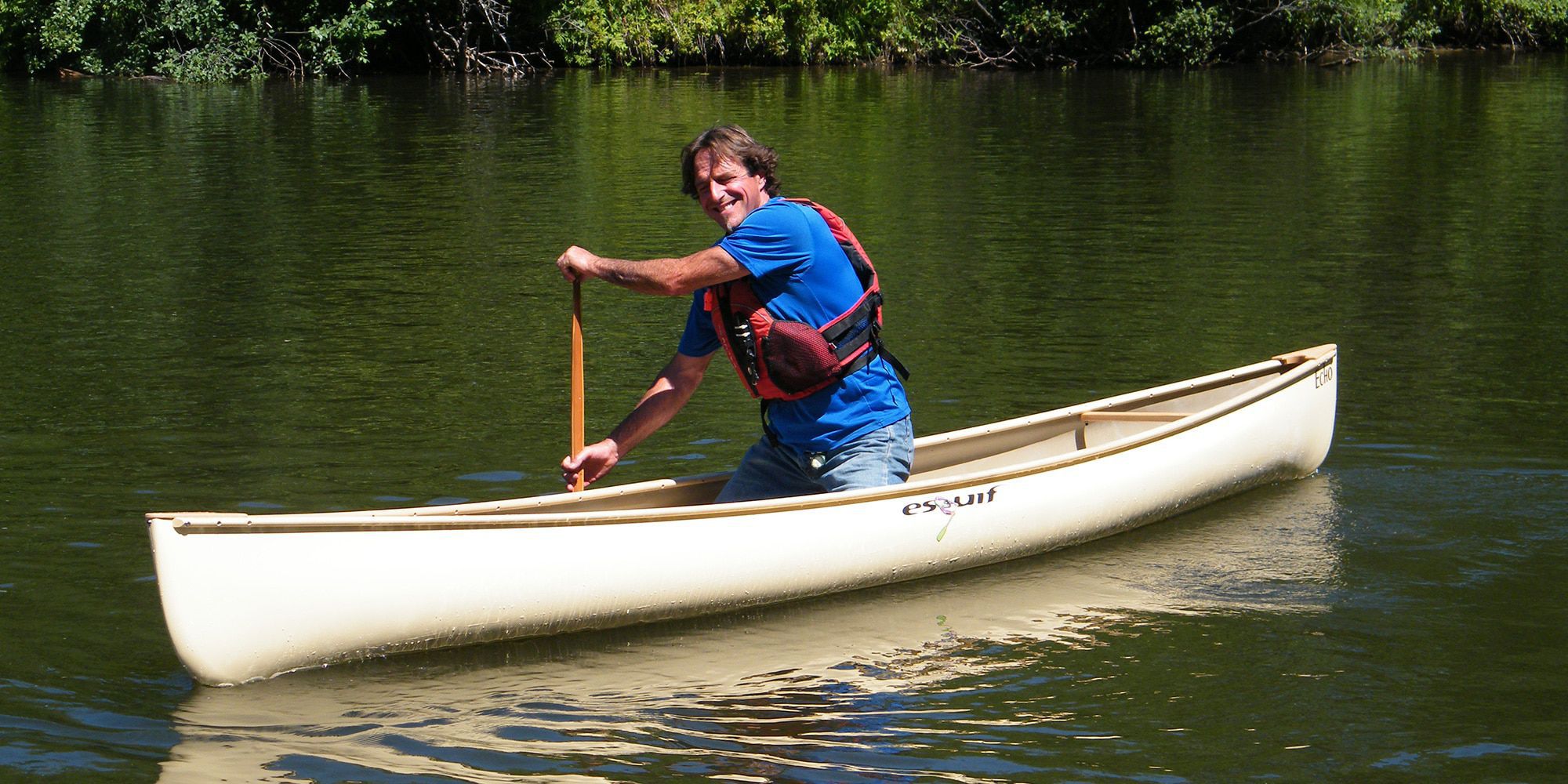 Touring canoe - Echo - Esquif International Inc. - solo / adult / green