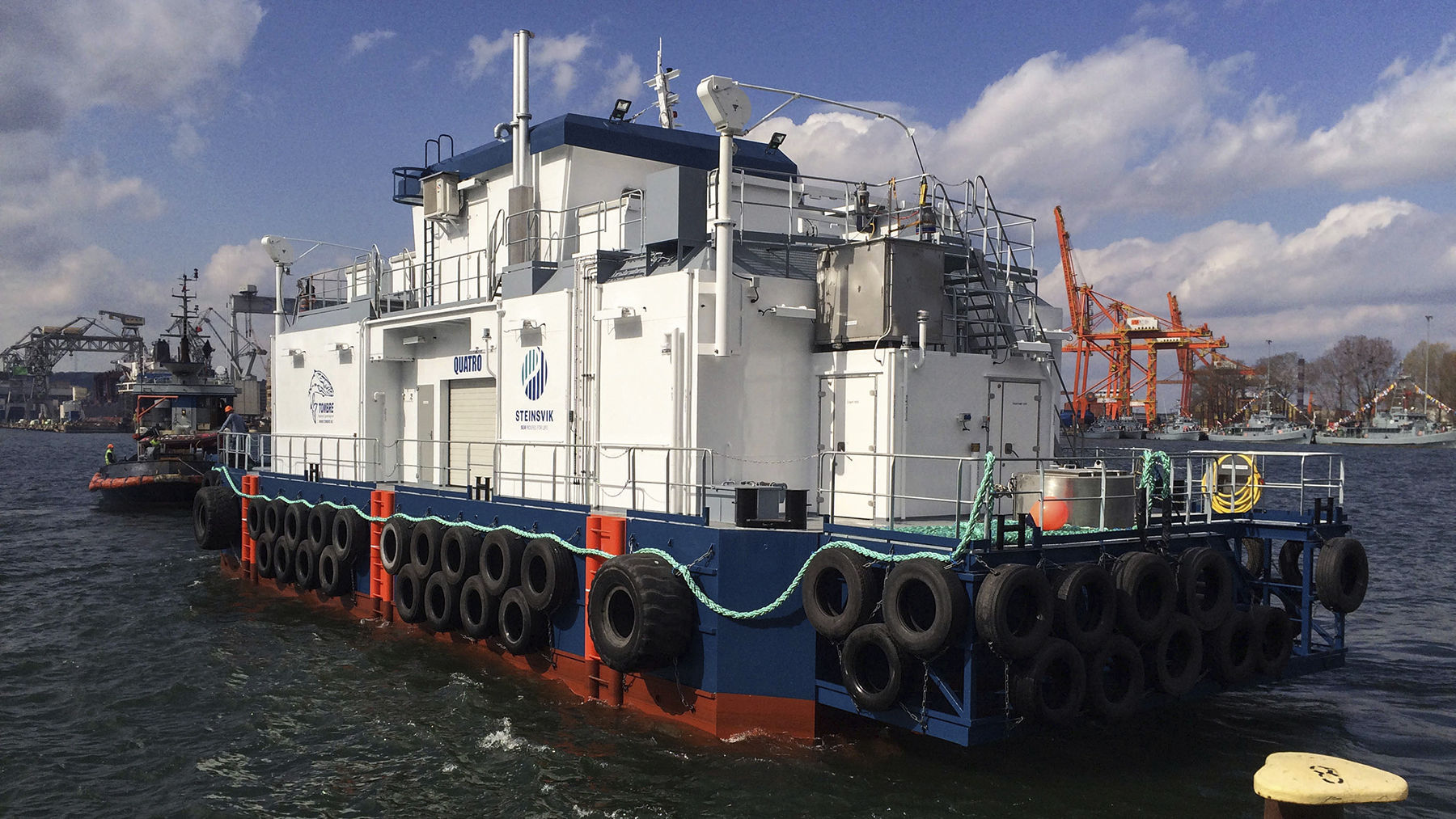 Barge special vessel - SeaFarm Feeder Center 300 - scaleaq - feeder ship