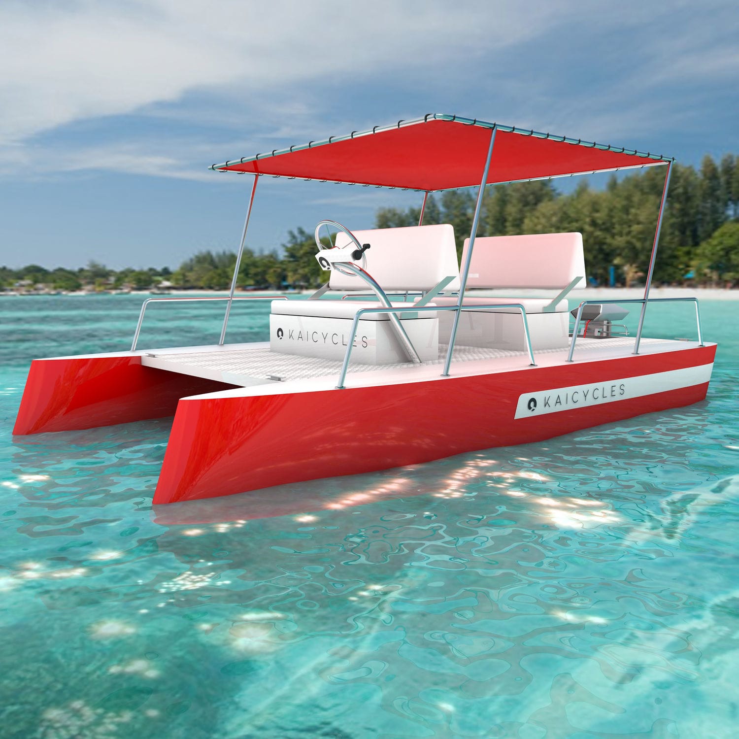 Catamaran small boat - NEO X4 - KAICYCLES™ - outboard / electric ...