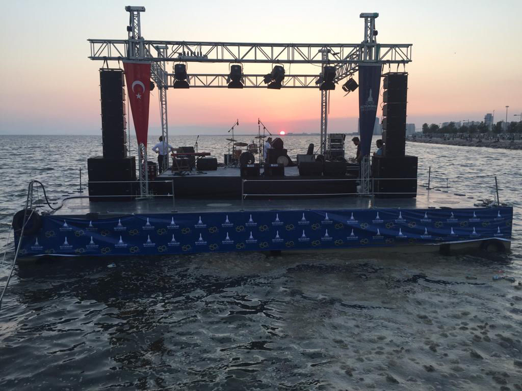 Modular pontoon - Izmir Shipyard - work / for special events / steel