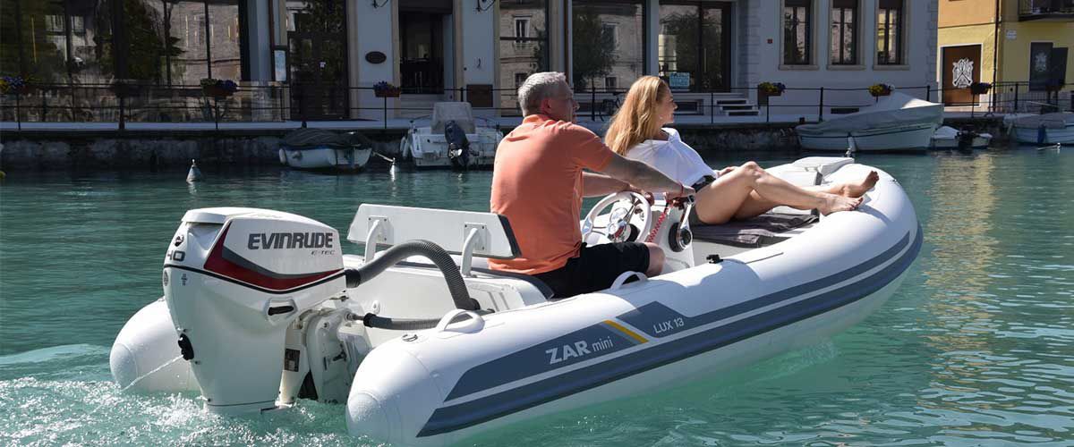 Outboard inflatable boat - LUX 13 - MS Marine GmbH - rigid / open ...