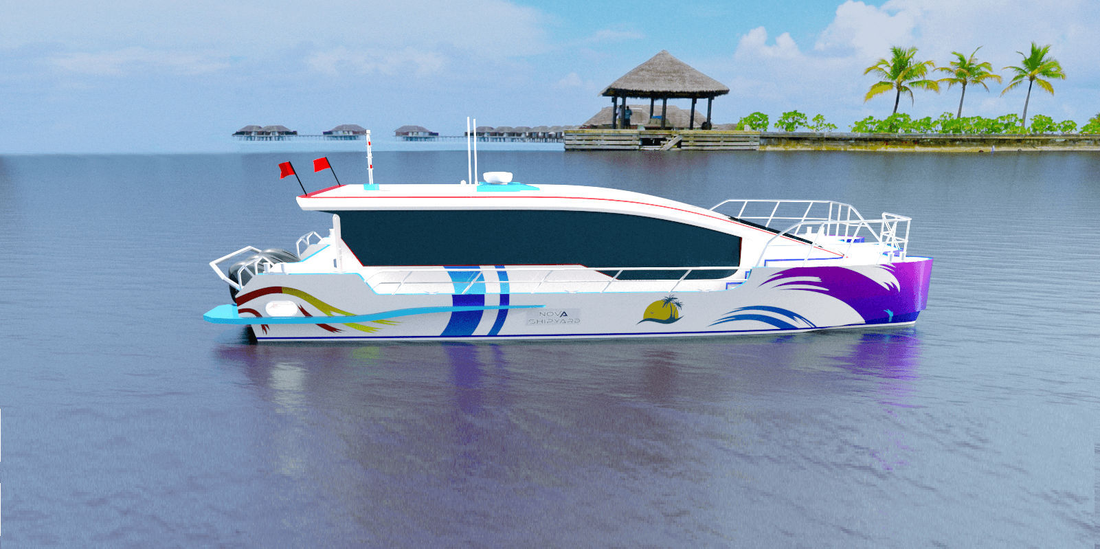 Passenger boat - FX120 - Nova Shipyard - catamaran / outboard / aluminum