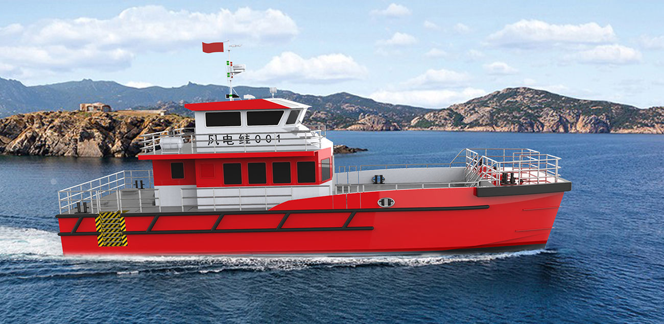 Wind farm service boat - 24.5 - JIANGLONG SHIPBUILDING CO., LTD. - catamaran / aluminum