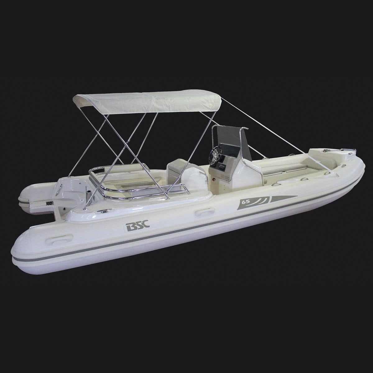 Outboard inflatable boat - 65 - BSC COLZANI srl - rigid / open / side ...