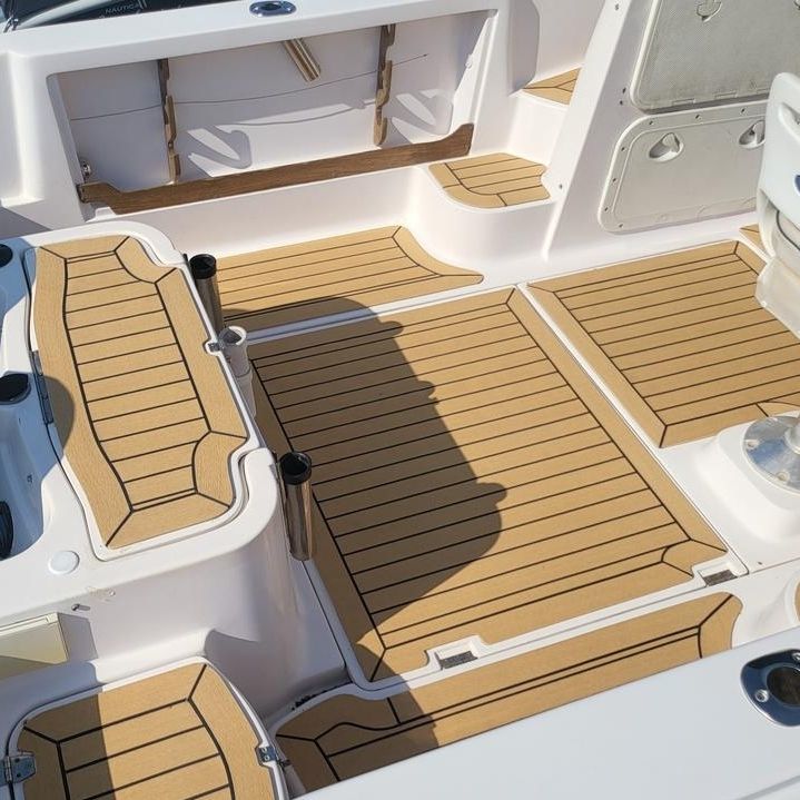 Boat decking panel - Template - ISOTEAK - teak / synthetic / PVC