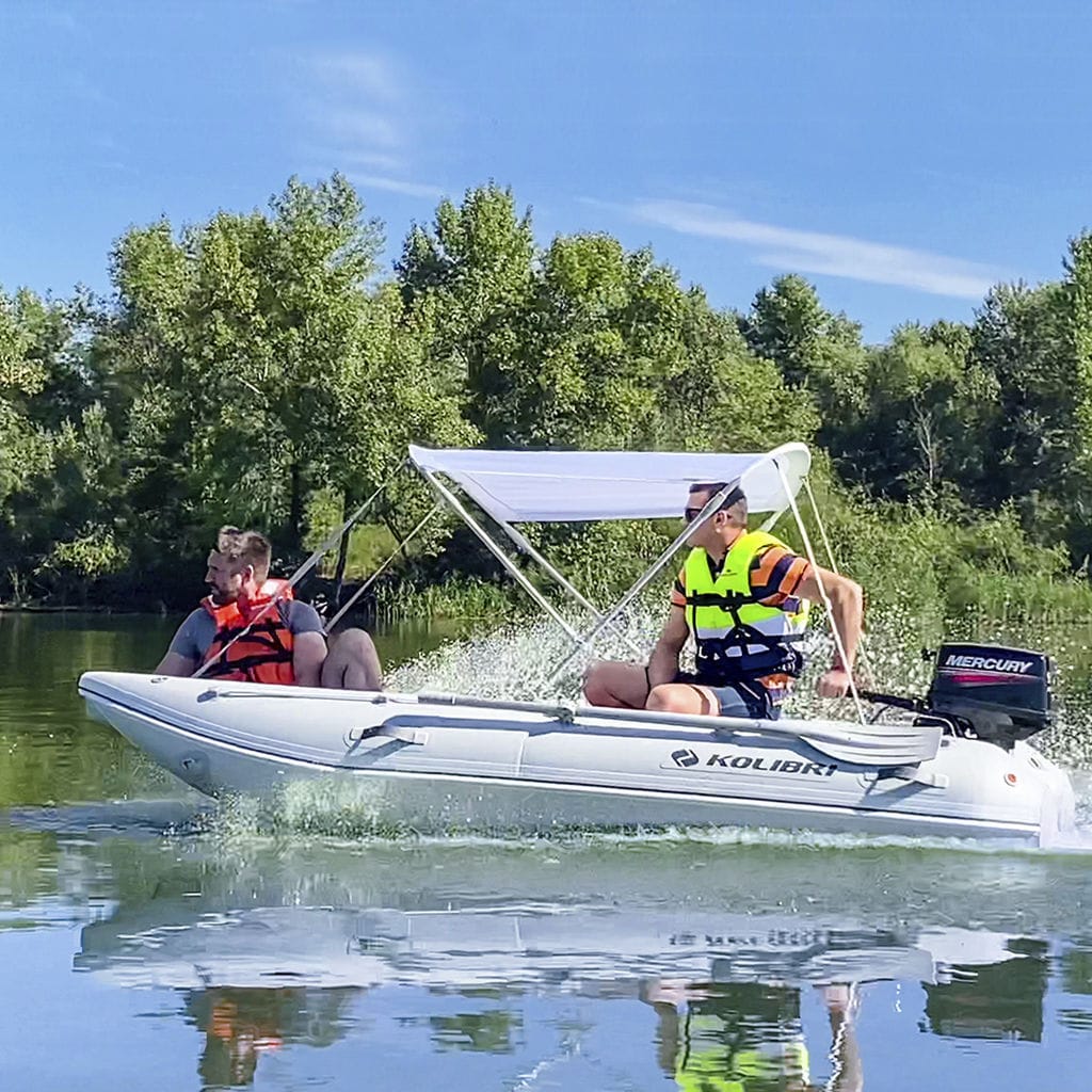 Outboard inflatable boat - KM-420CM - KOLIBRI - gasoline / open / multi-use