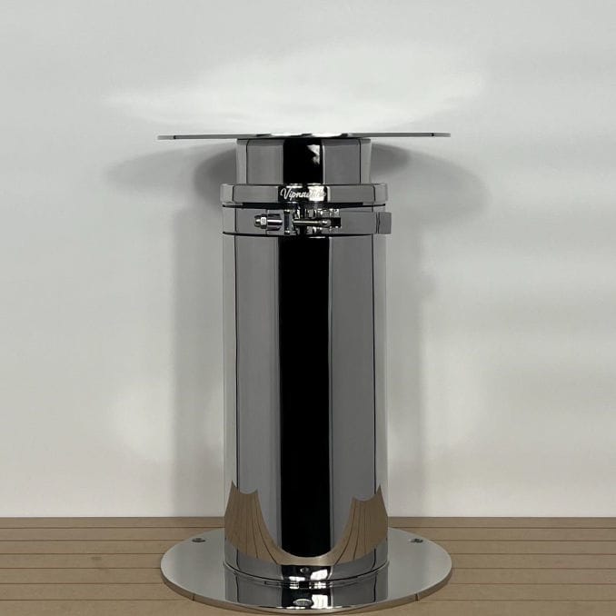 Telescopic table pedestal - R17VIPA001 - VIP s.r.l. - stainless steel