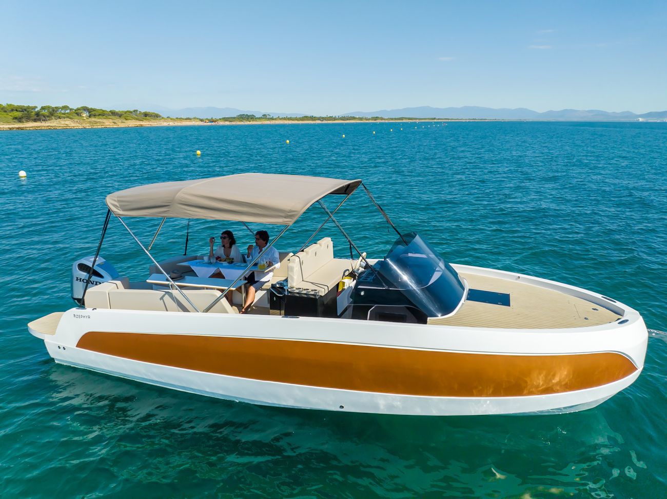 Outboard cabin cruiser - ZEPHYR800 SPACE - Zephyr boats - open / dual ...
