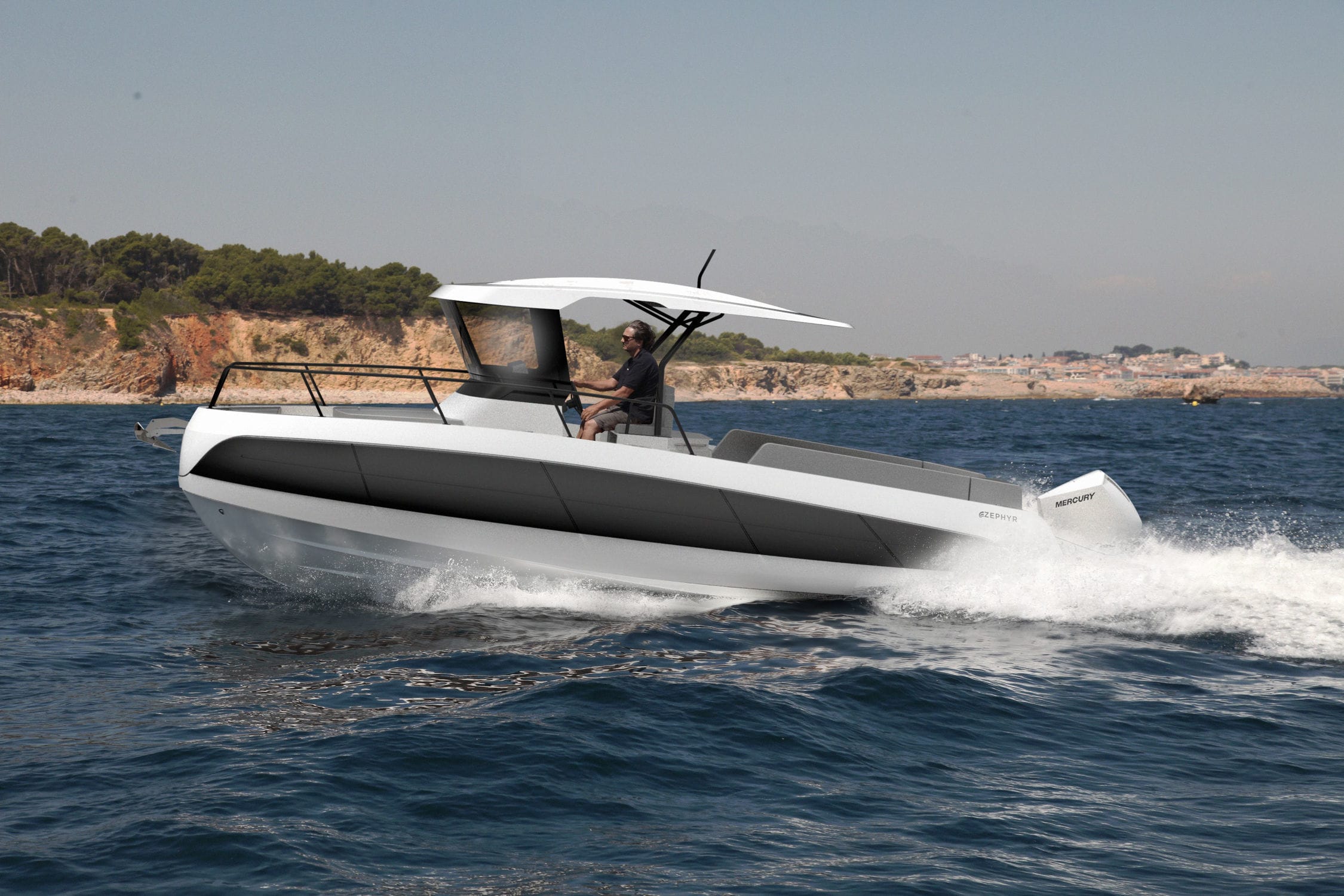 Outboard cabin cruiser - 800 EXPLORER - Zephyr boats - gasoline / twin ...