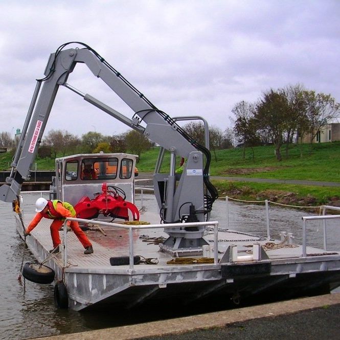 Work barge - 14 M - Alumarine Shipyard - inboard / aluminum