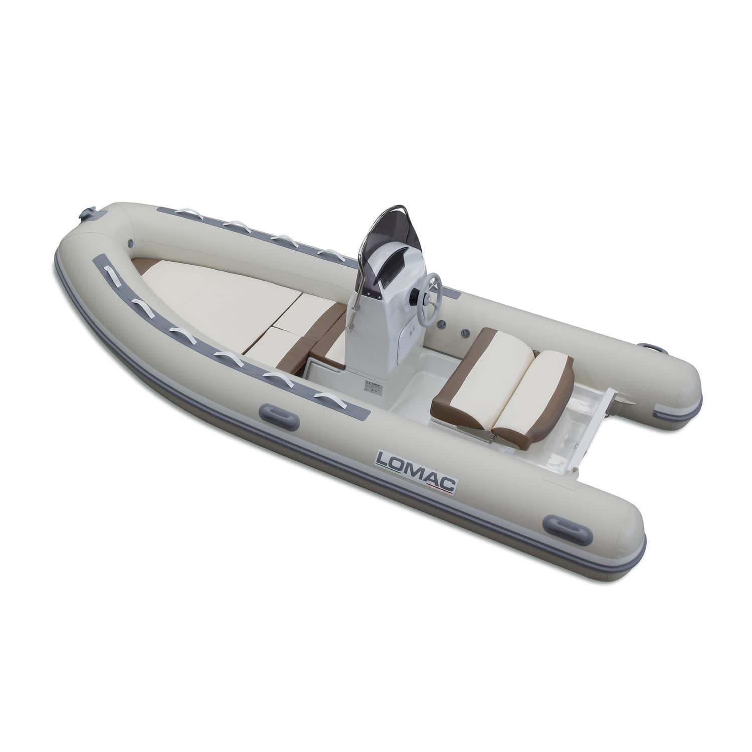 Outboard inflatable boat - EUFORIA 460 - Lomac - rigid / open / side ...