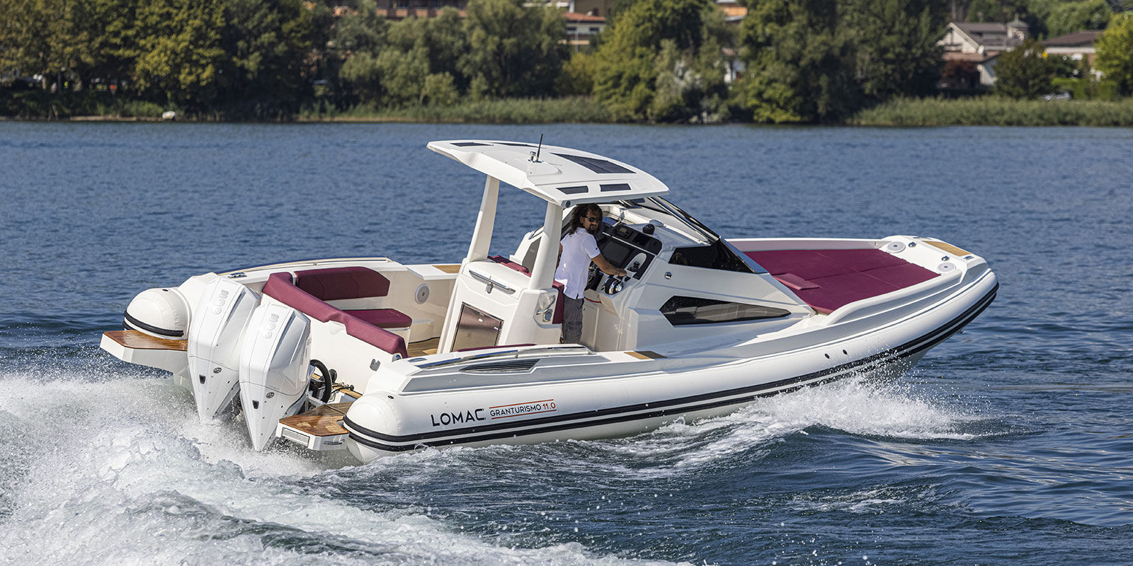 Outboard inflatable boat - GRANTURISMO 11.0 - Lomac - twin-engine ...