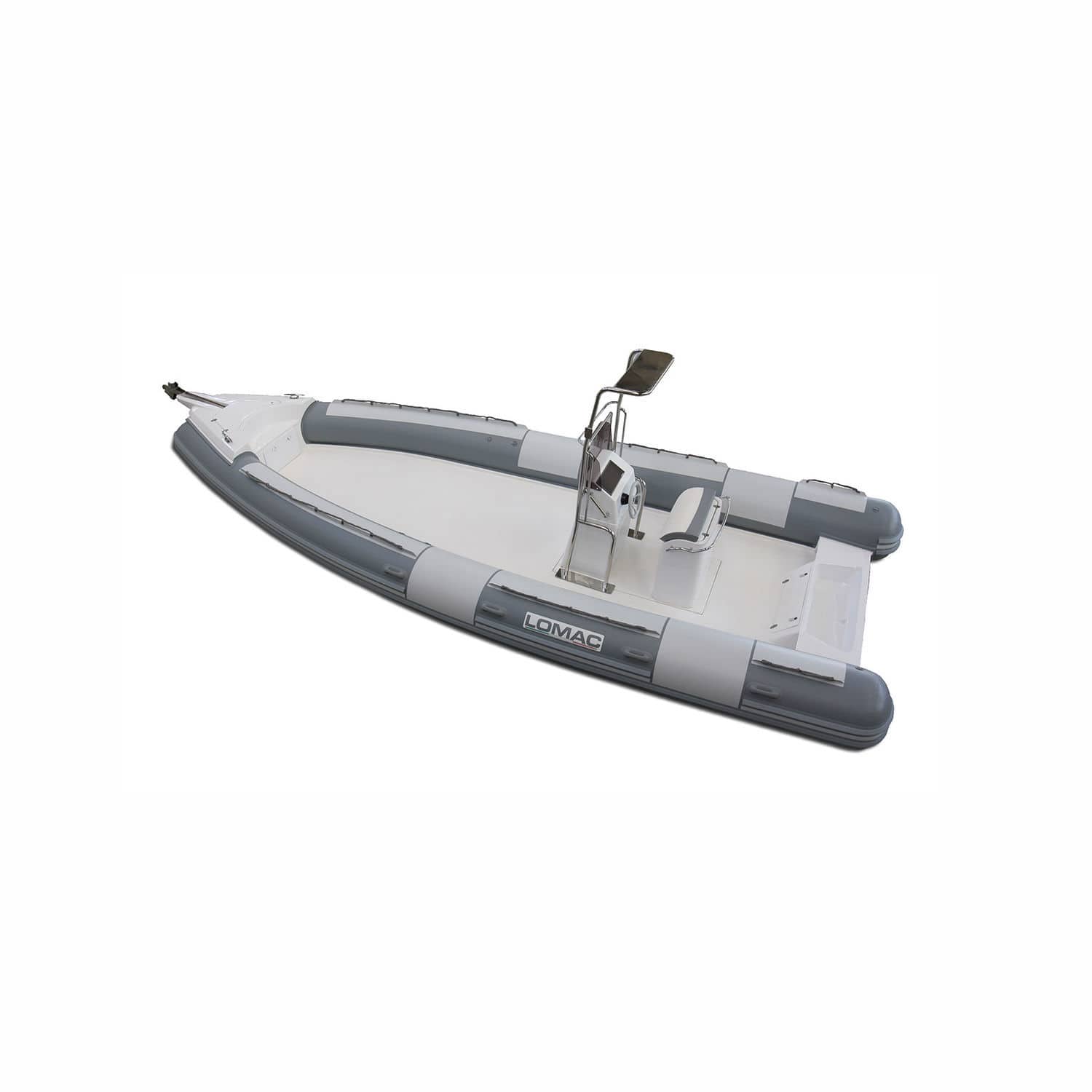 Outboard inflatable boat - CLUB 850 - Lomac - twin-engine / rigid / open
