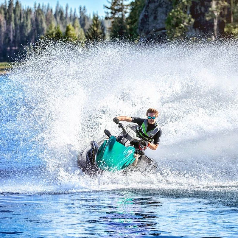 Seated jet-ski - STX®160LX - Kawasaki - 3-person / 160 hp / electric