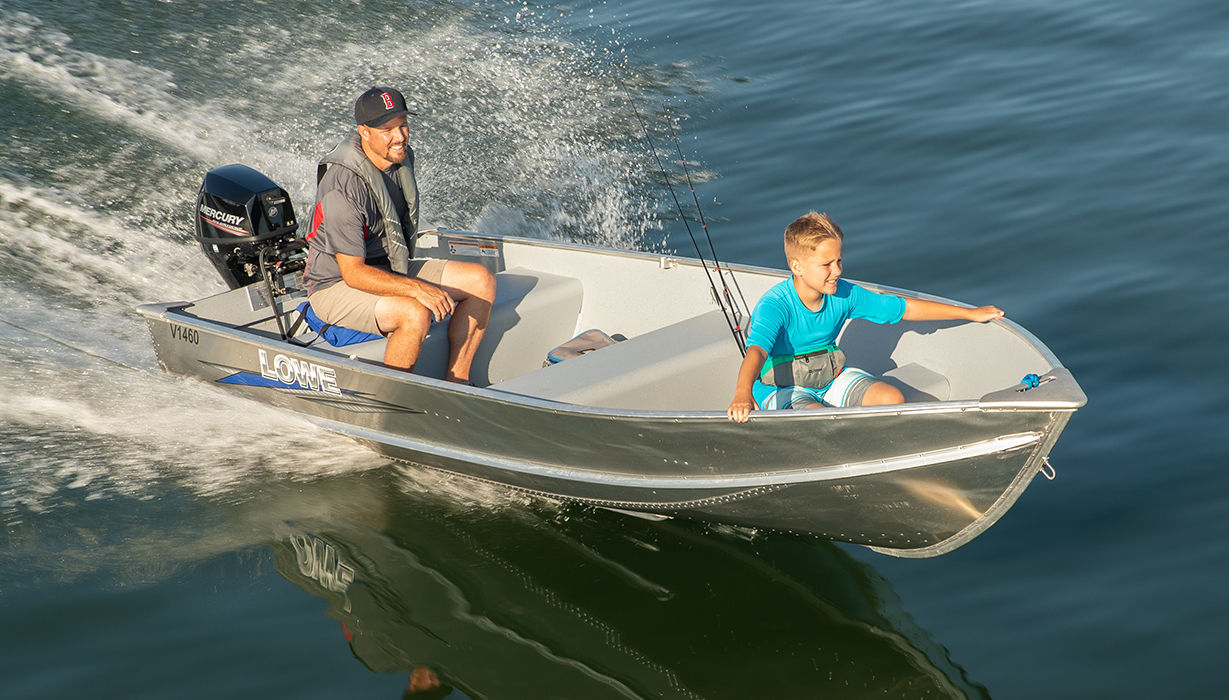Utility boat - V1460 - Lowe - outboard / aluminum