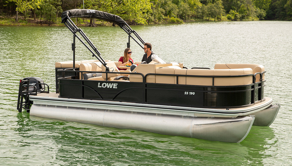 Outboard pontoon boat - SS190 - Lowe - open / wakeboard / sport