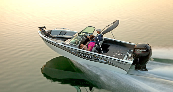 Outboard runabout - FS 175 - Lowe - dual-console / ski