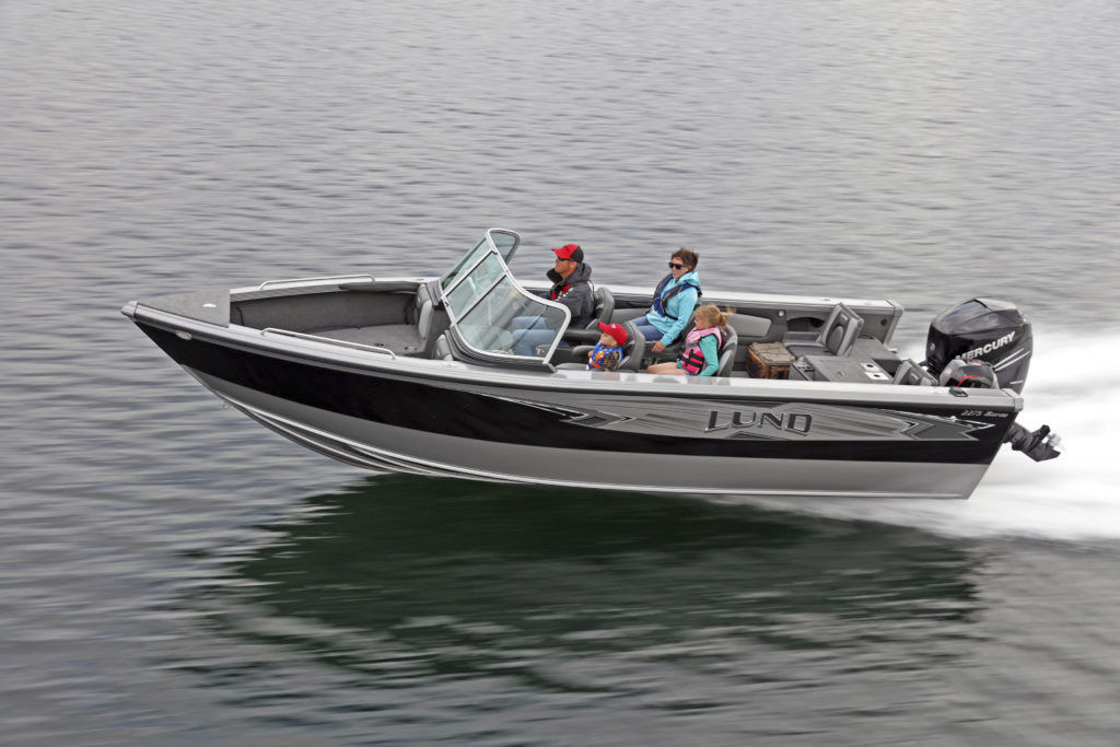 Outboard runabout - 2275 BARON - Lund - dual-console / bowrider / fishing
