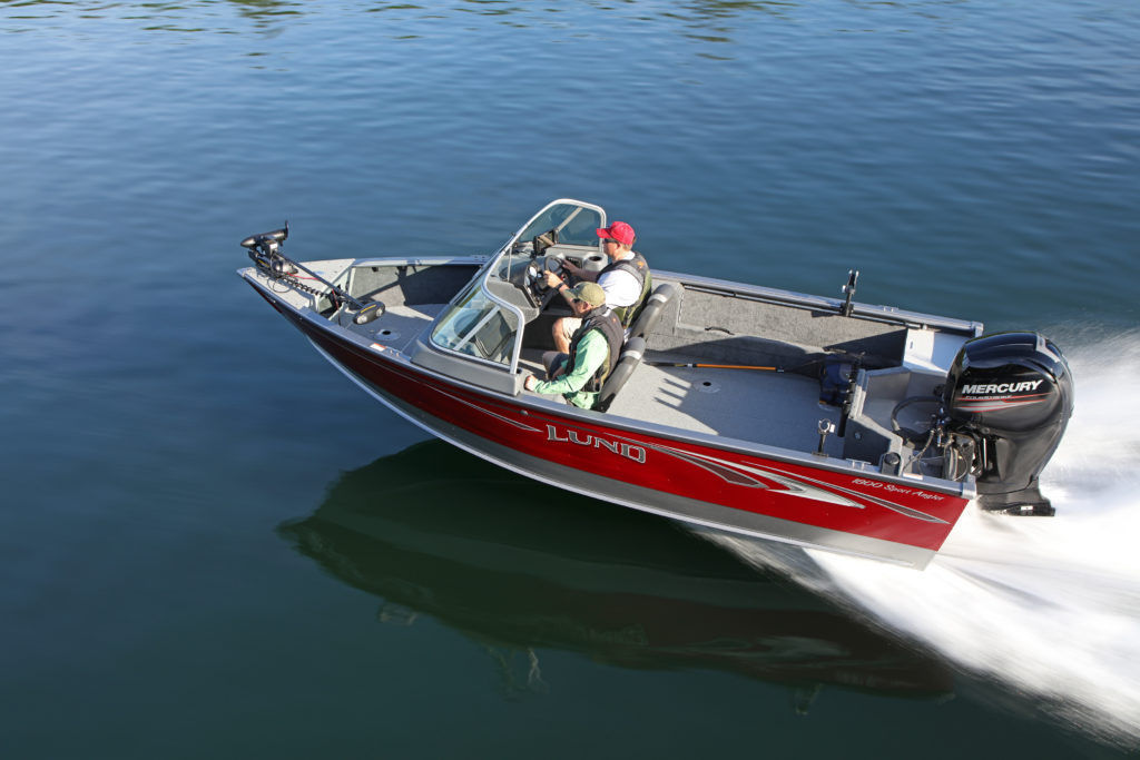 Outboard runabout - 1800 ANGLER - Lund - dual-console / bowrider / sport
