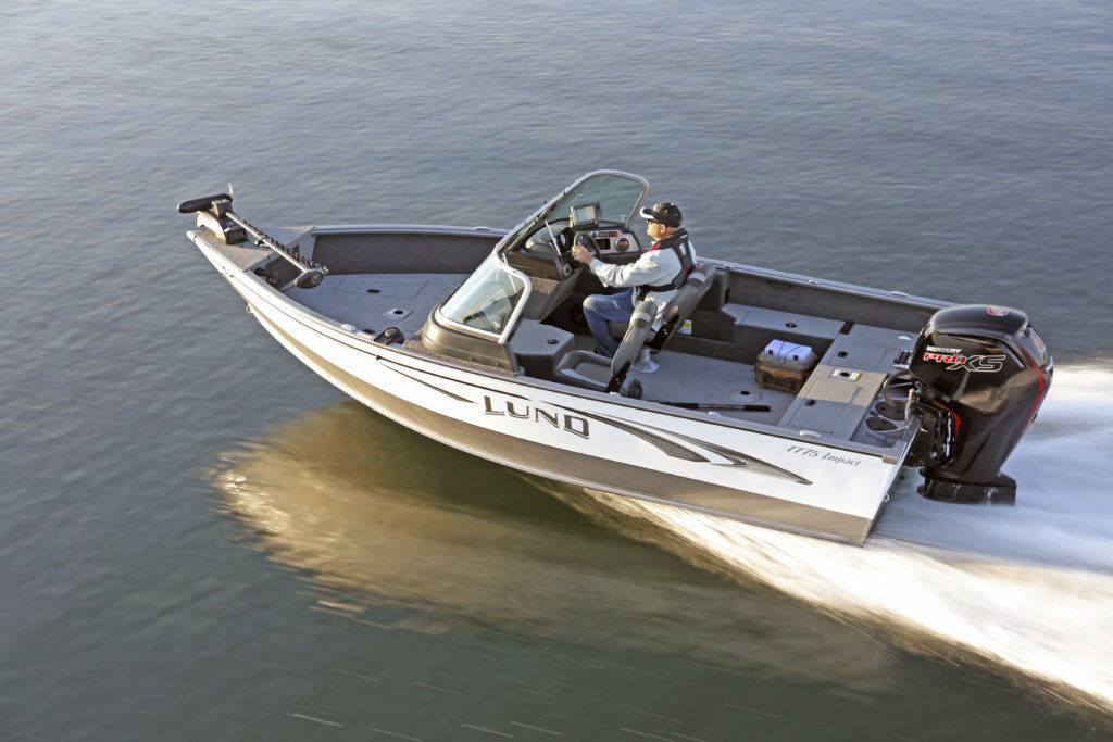 Outboard runabout - 1775 IMPACT - Lund - dual-console / bowrider ...