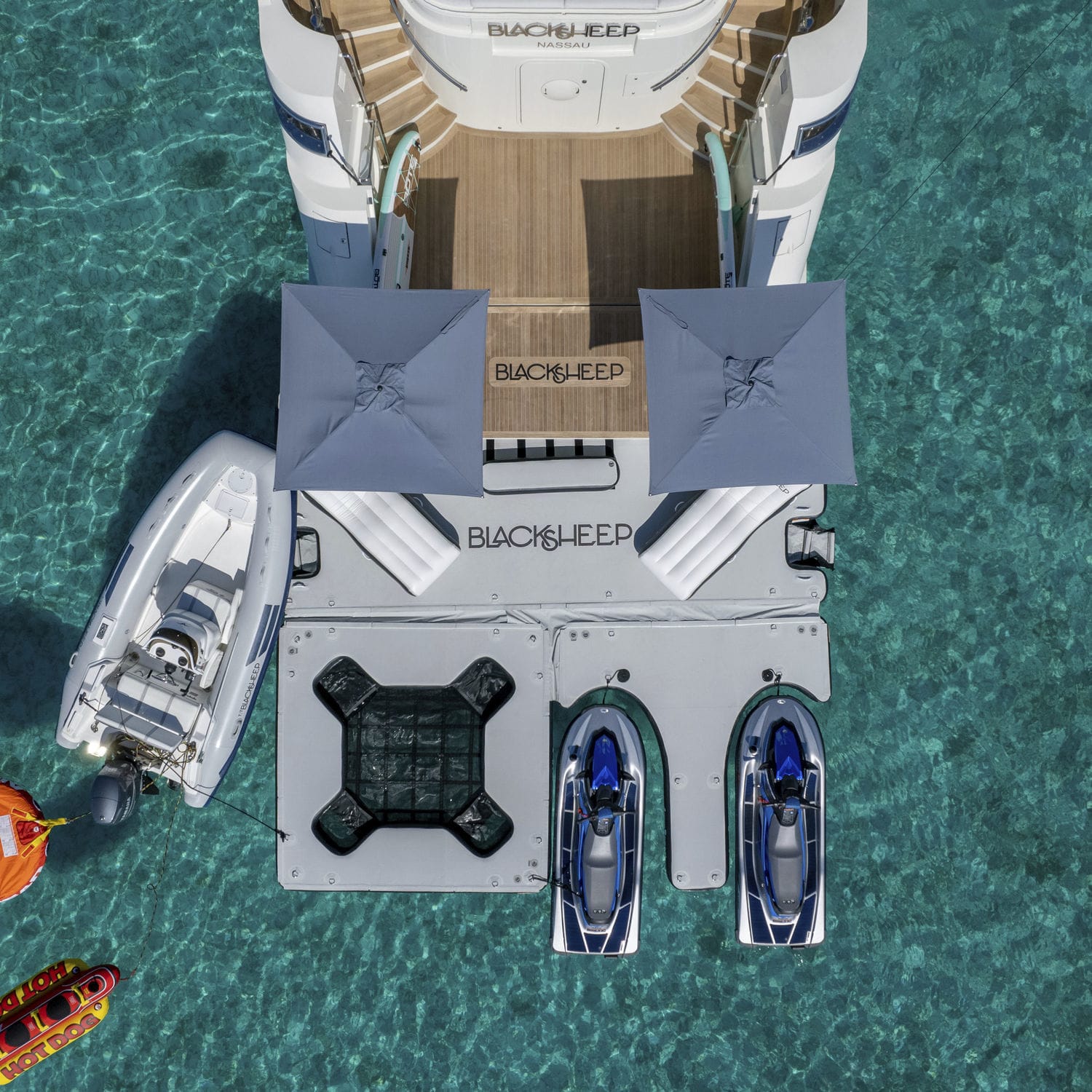 Platform water toy - Kiddie Bana™ - AquaBanas - for yacht / inflatable