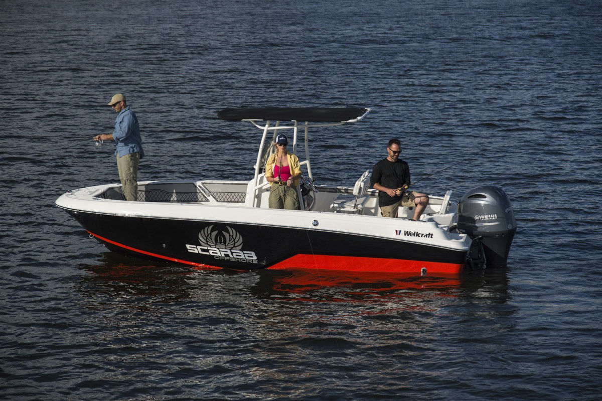 Outboard center console boat - 202 FISHERMAN - Wellcraft - center ...