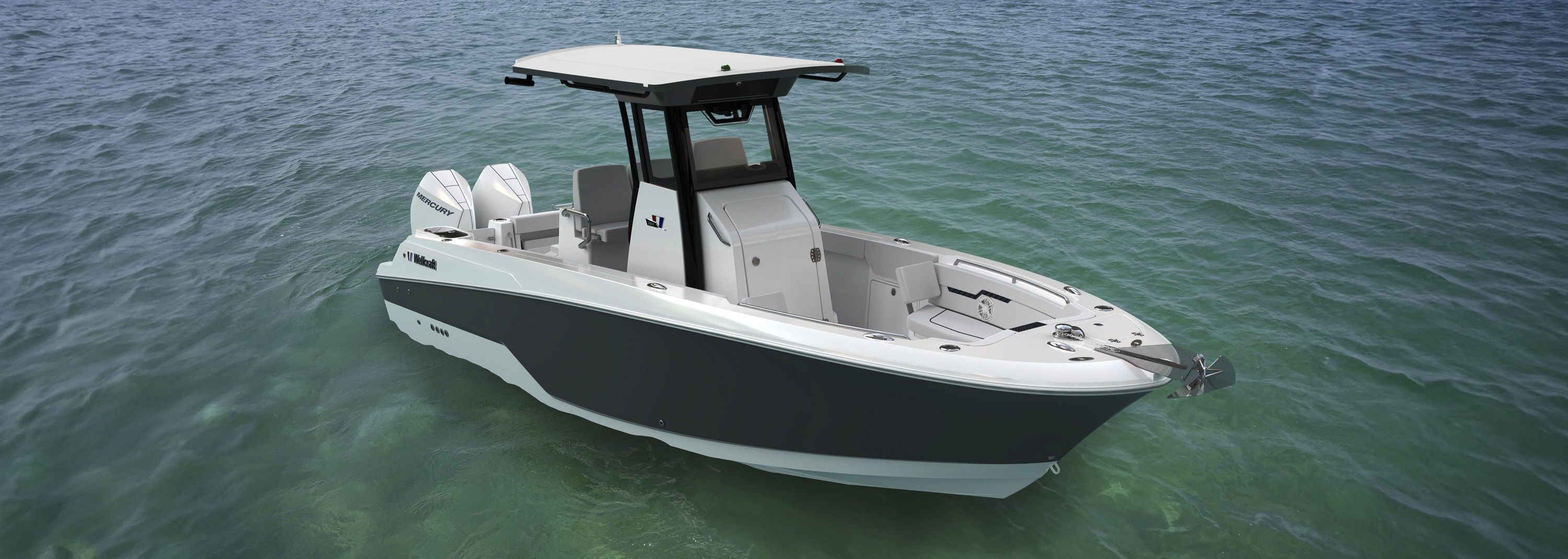 Outboard center console boat - 263 Fisherman - Wellcraft - twin-engine ...
