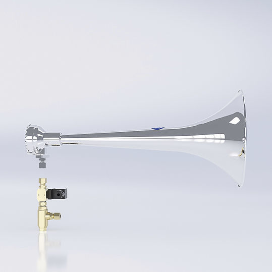 Pneumatic horn - Makrofon YM75F/260 HVEF - ZÖLLNER Signal GmbH - for ...