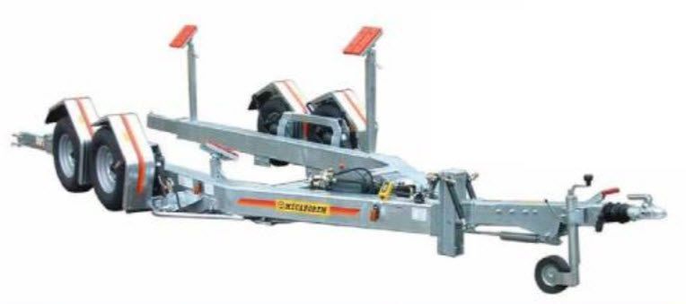 Road trailer - PRO B 100 - MECANOREM - for boat / hydraulic / bunk