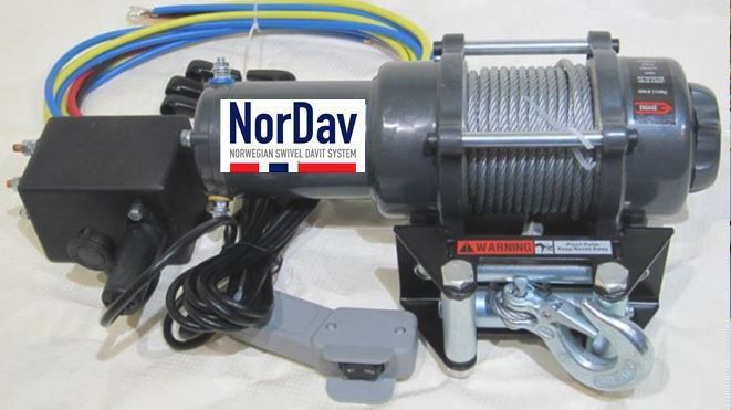Boat winch - 00021 - NORDAV - NORWEGIAN SWIVEL DAVIT SYSTEM - for yacht ...