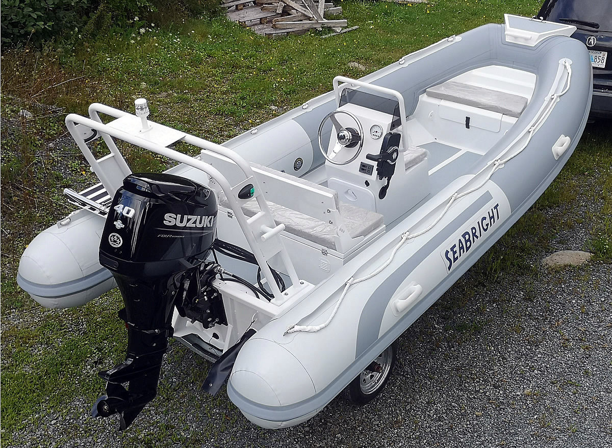 Outboard inflatable boat - 460R2H - Seabright - rigid / open / center ...