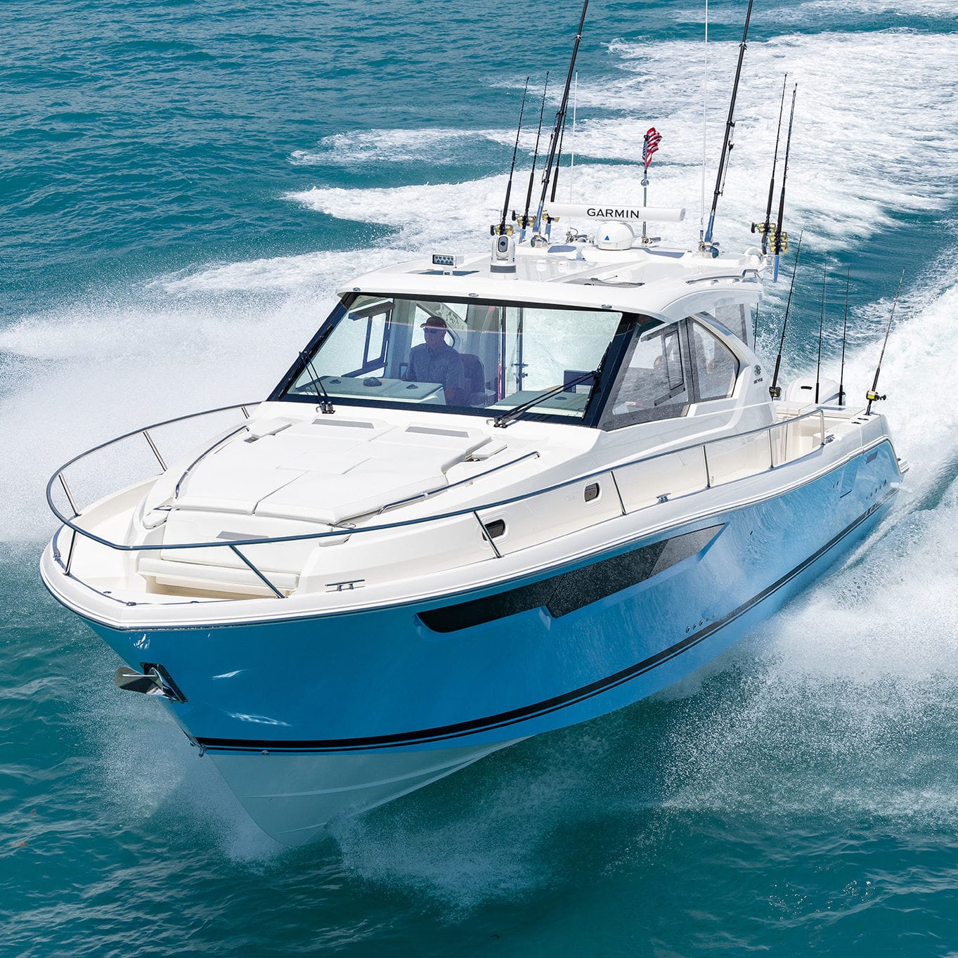 Outboard express cruiser - OS 445 - Pursuit Boats - triple-engine ...