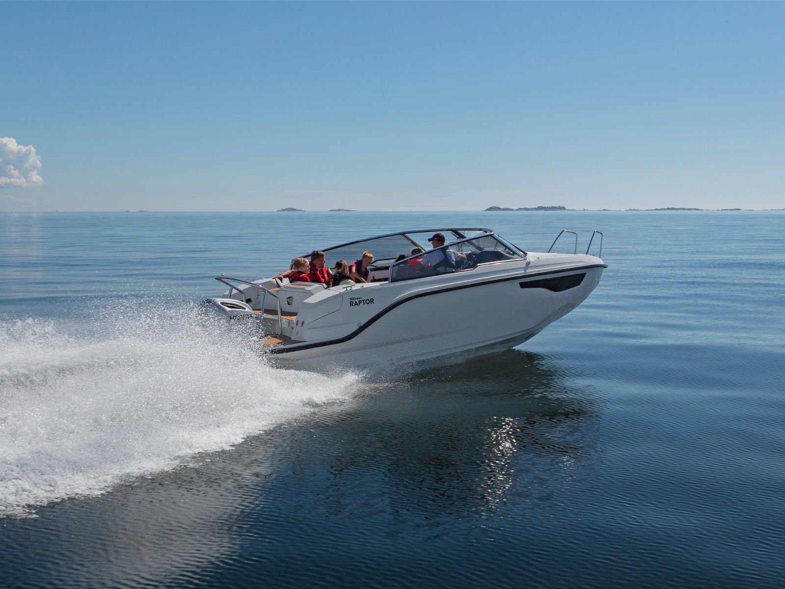 Outboard cabin cruiser - RAPTOR DCZ - Silver - open / 10-person max ...