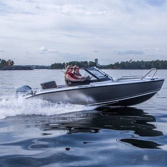 Outboard runabout - FOX BR - Silver - dual-console / bowrider / open