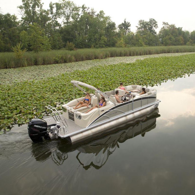 Outboard pontoon boat - S3 - Sylvan Pontoons - tri-tube / 13-person max.