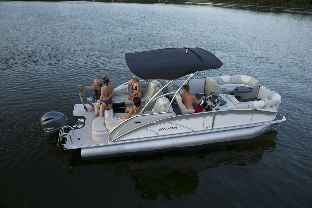 Outboard pontoon boat - S3 - Sylvan Pontoons - tri-tube / 13-person max.