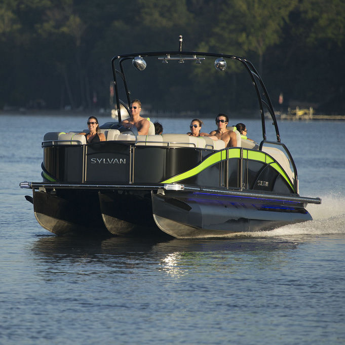 Outboard pontoon boat - S5 Extreme - Sylvan Pontoons - tri-tube / 14 ...