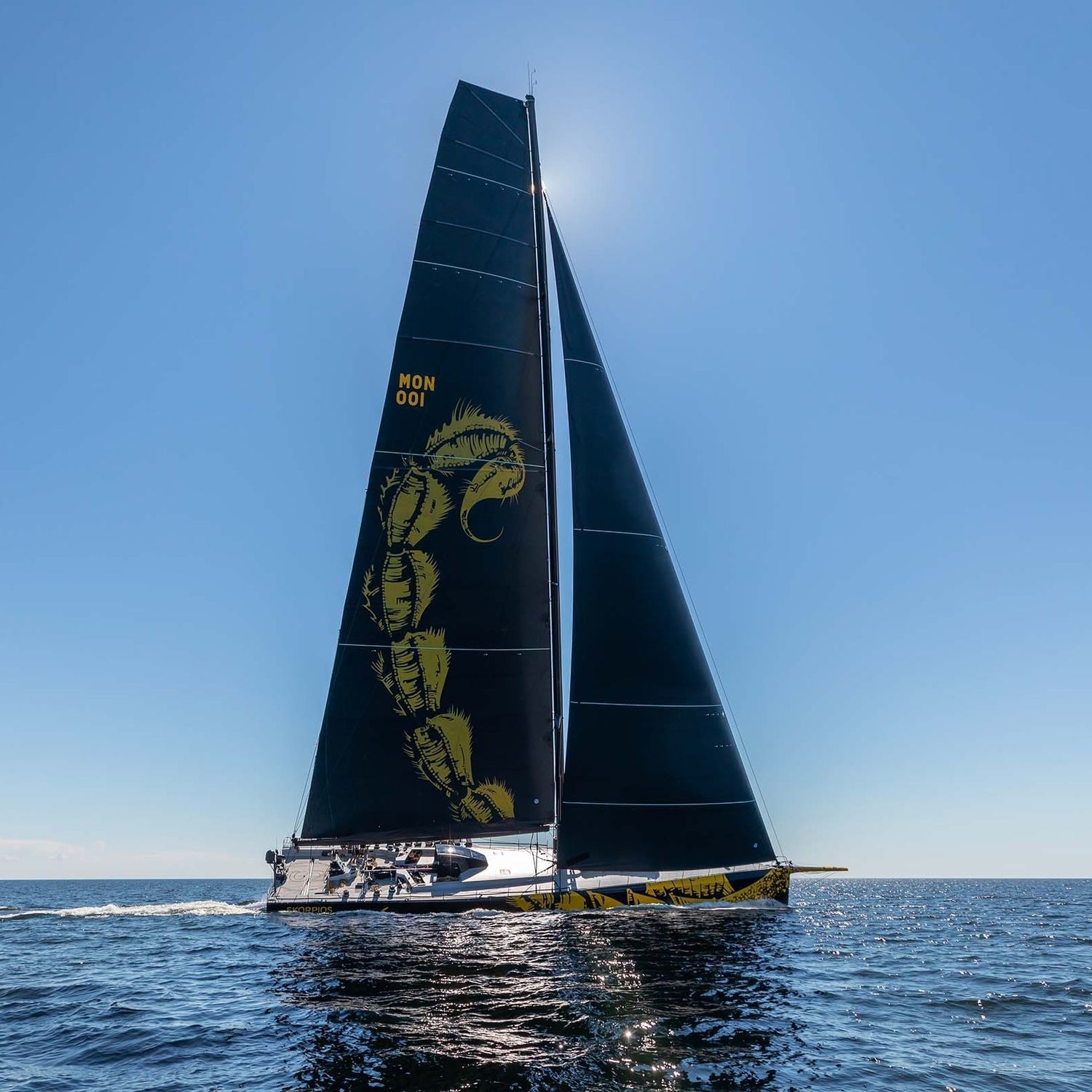 Racing sailing super-yacht - ClubSwan 125 - Nautor Swan - with open ...