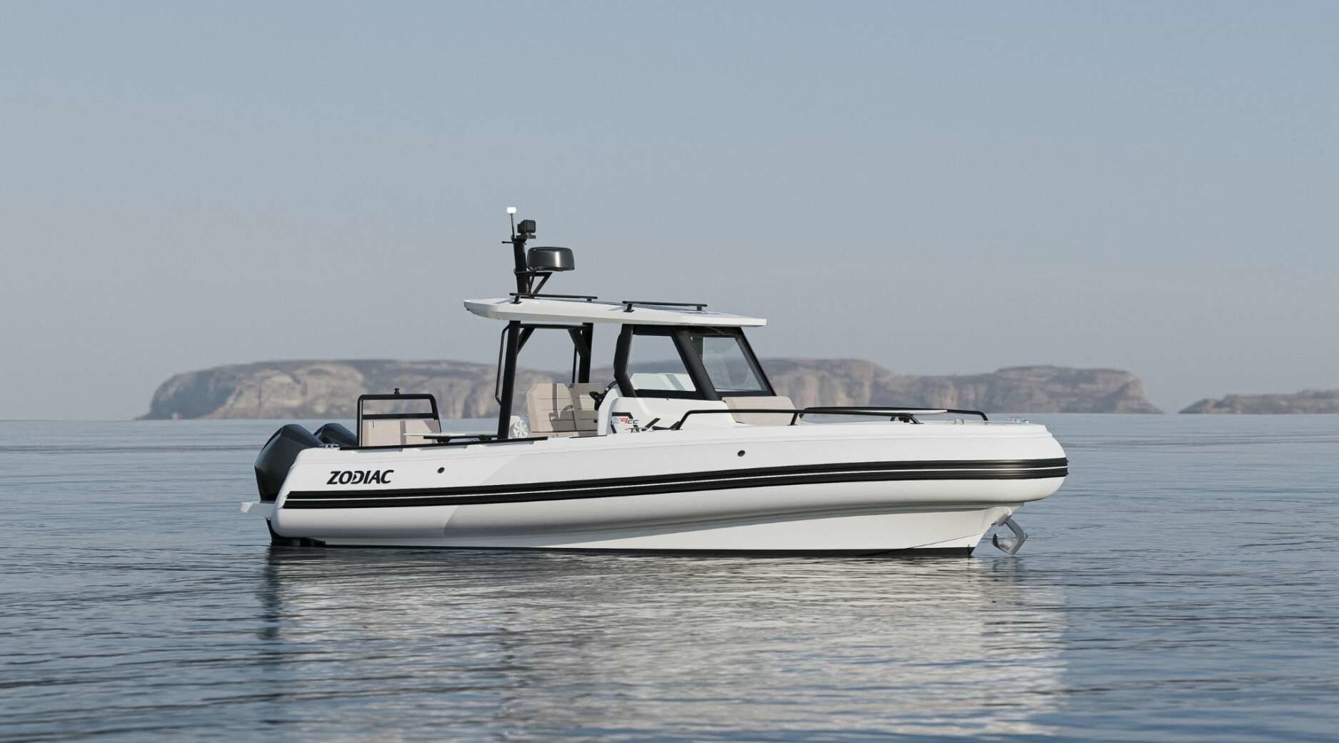 Outboard inflatable boat - X9CC - ZODIAC - twin-engine / rigid / open