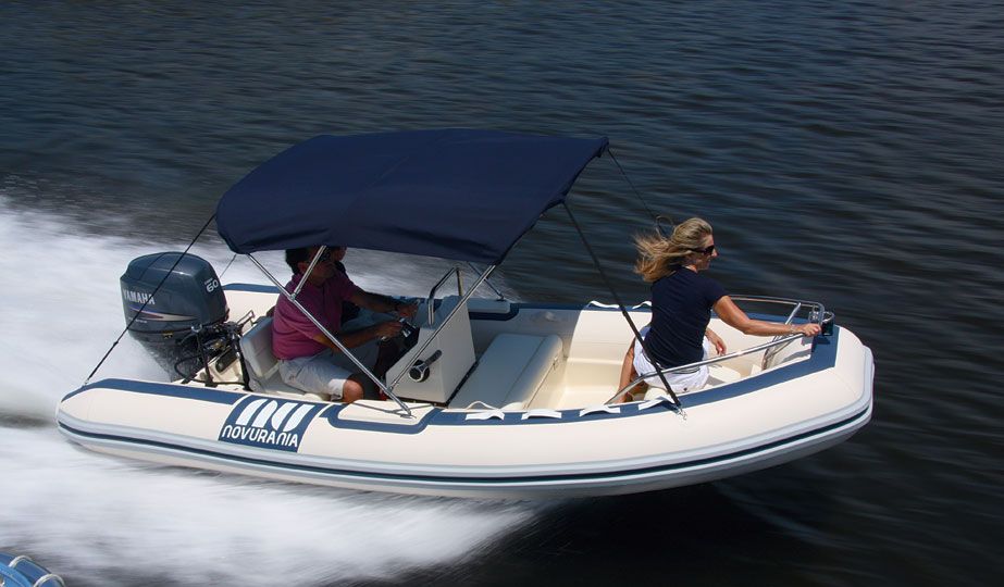 Outboard inflatable boat - Deluxe Series 430 - Novurania - rigid / open ...