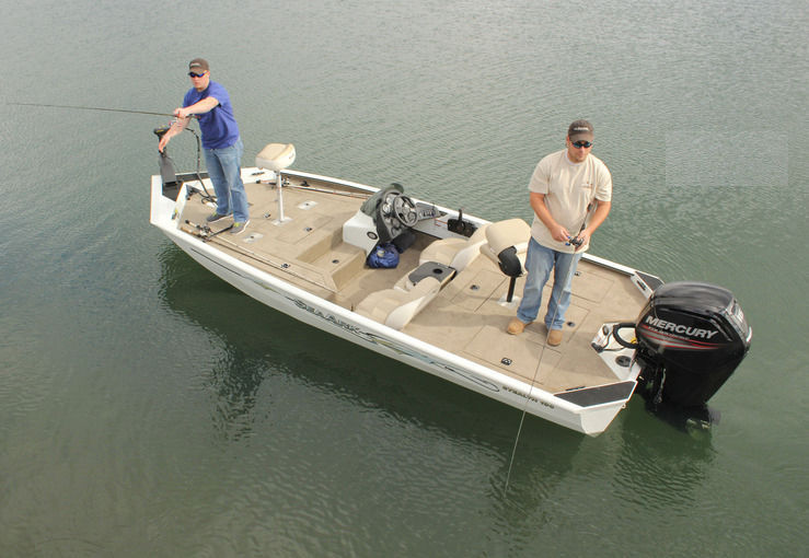 Outboard crappie boat - Stealth 190 - SeaArk Boats - side console ...