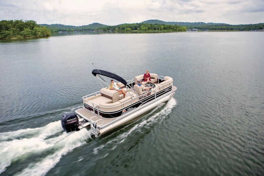 Outboard pontoon boat - ARTY BARGE® 22 RF DLX - Sun Tracker - 11-person ...