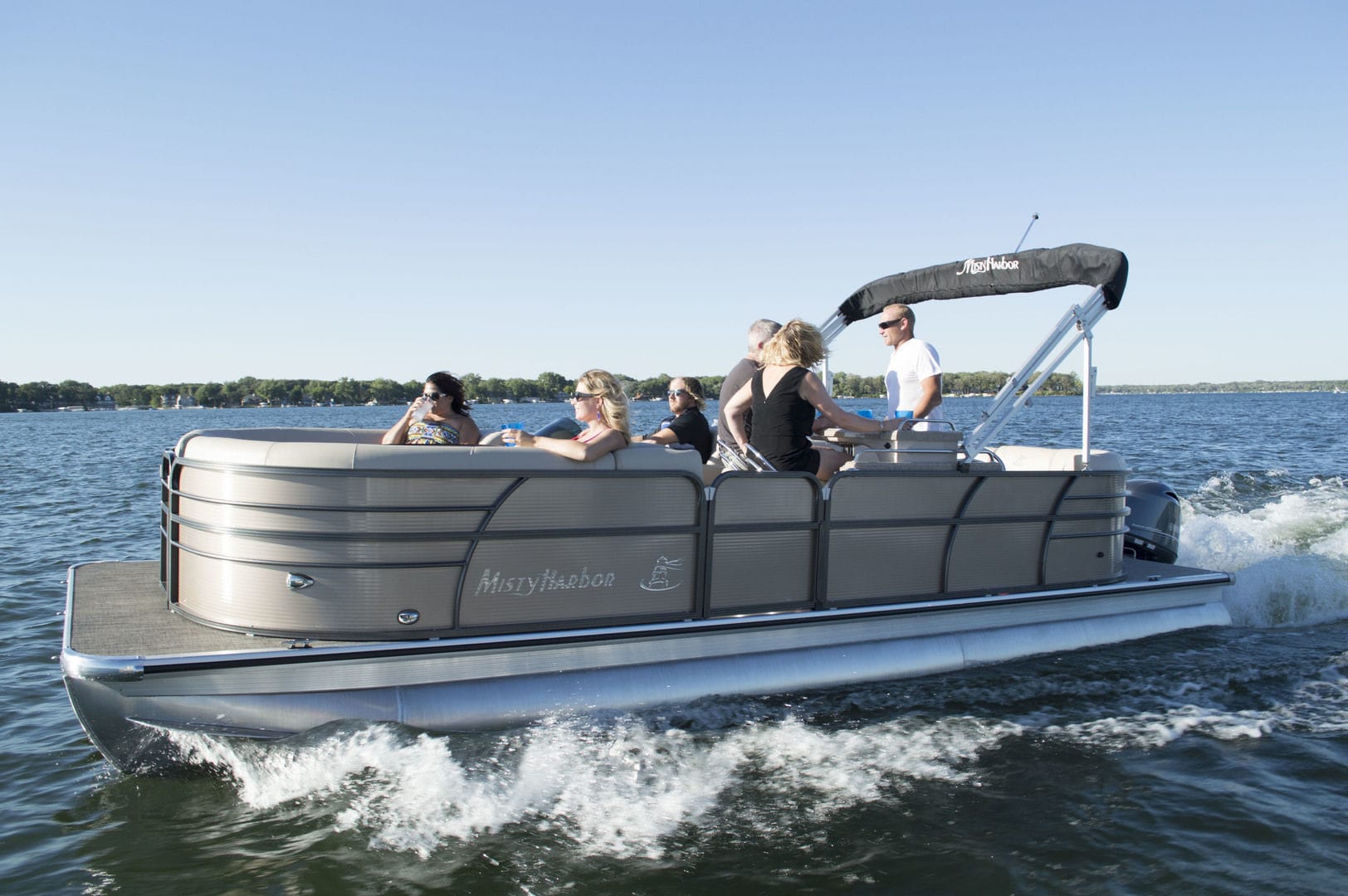 Outboard pontoon boat - BISCAYNE BAY CE - Misty Harbor - 12-person max ...