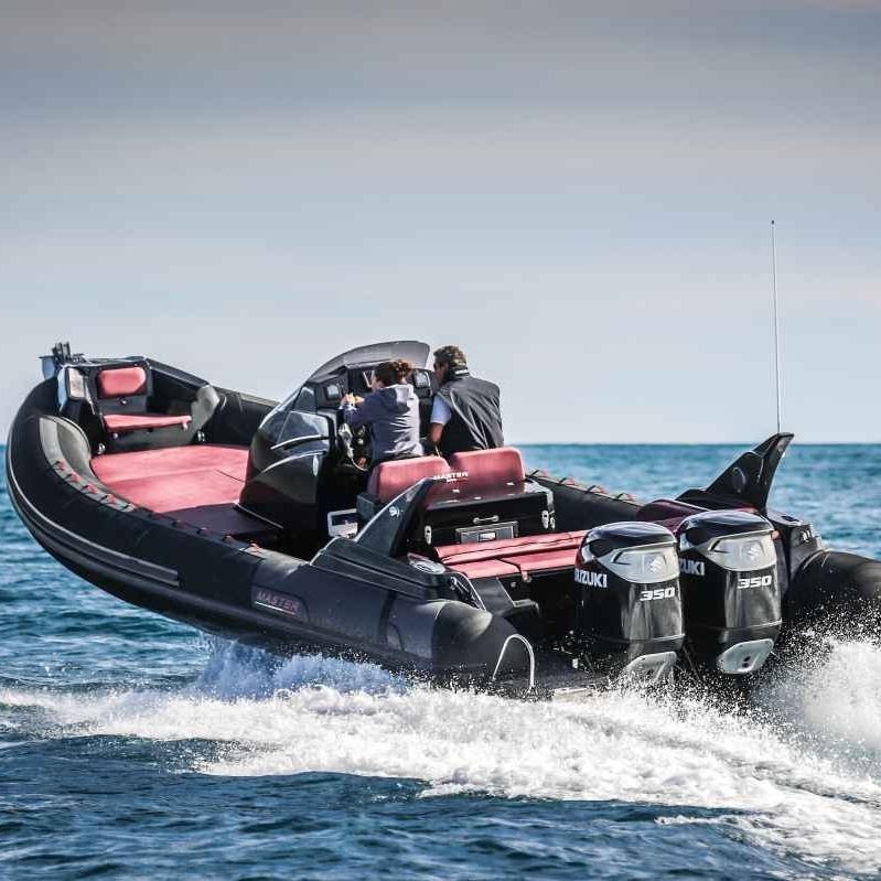 Outboard inflatable boat - 996 - Master - twin-engine / rigid / center ...