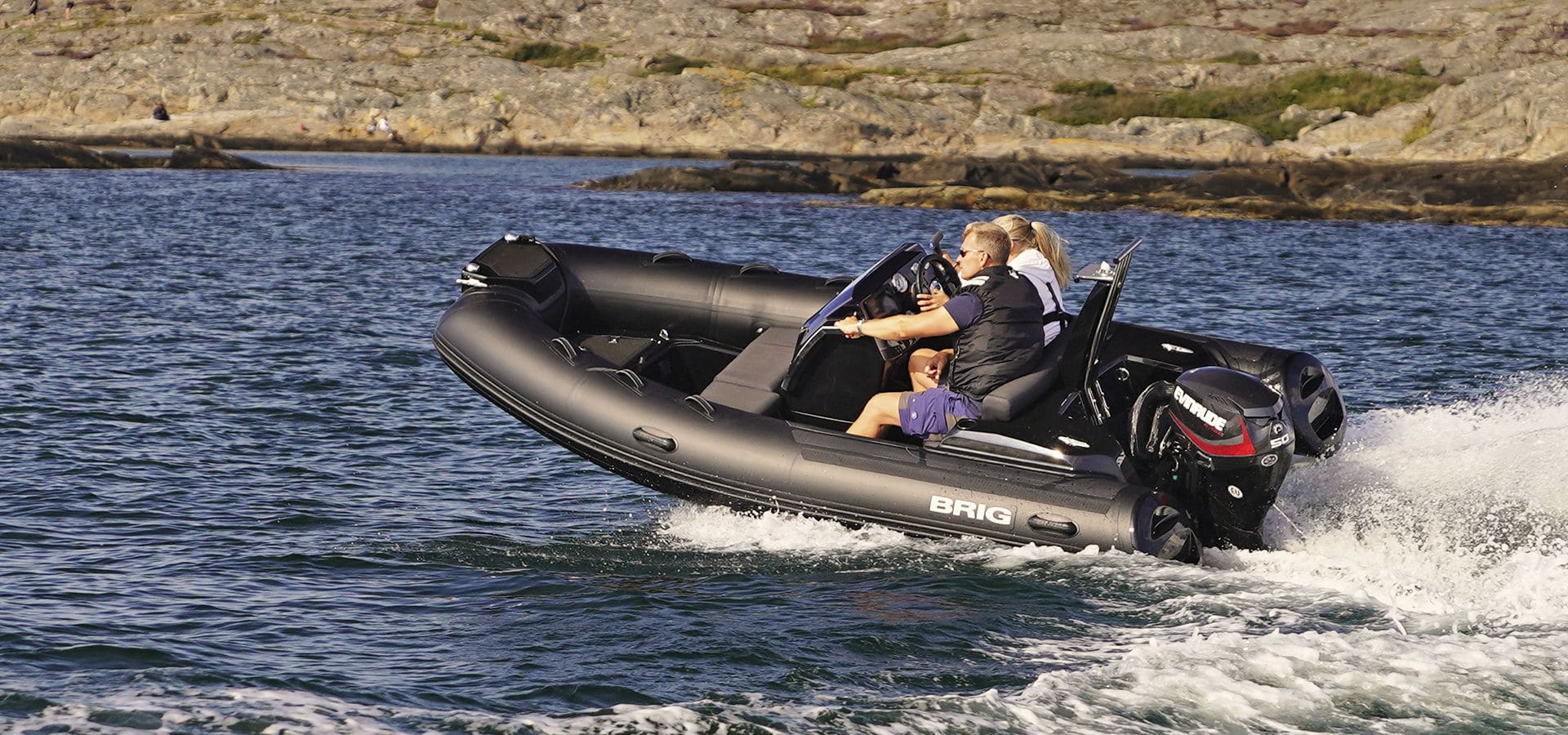 Outboard inflatable boat - EAGLE 4 - Brig - RIB / open / side console