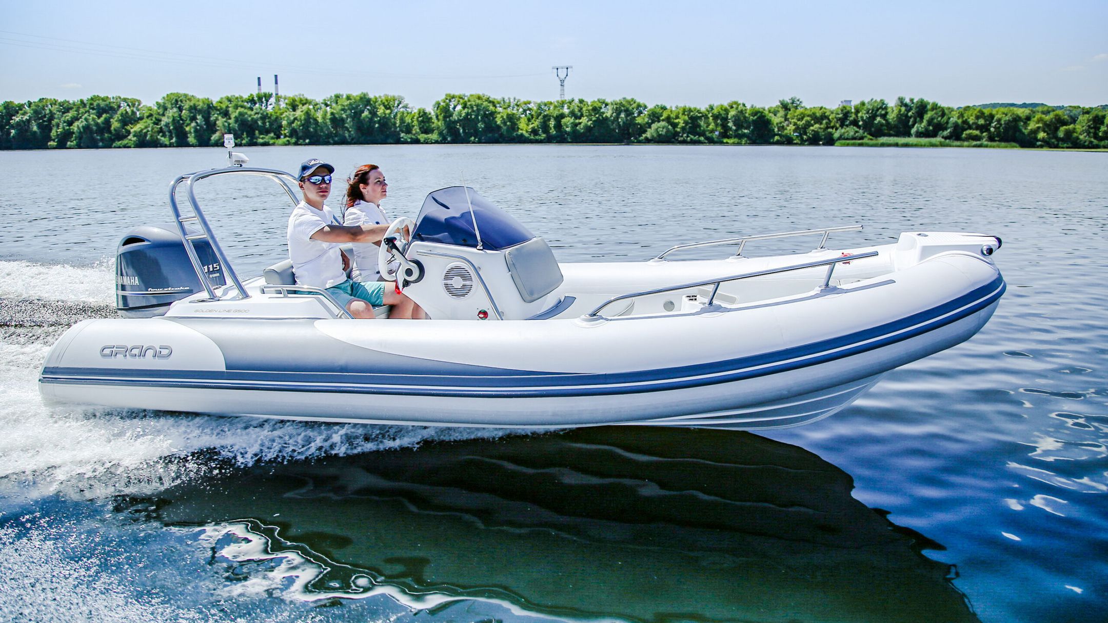 Outboard inflatable boat - G500 - GRAND Inflatable Boats - rigid / open ...