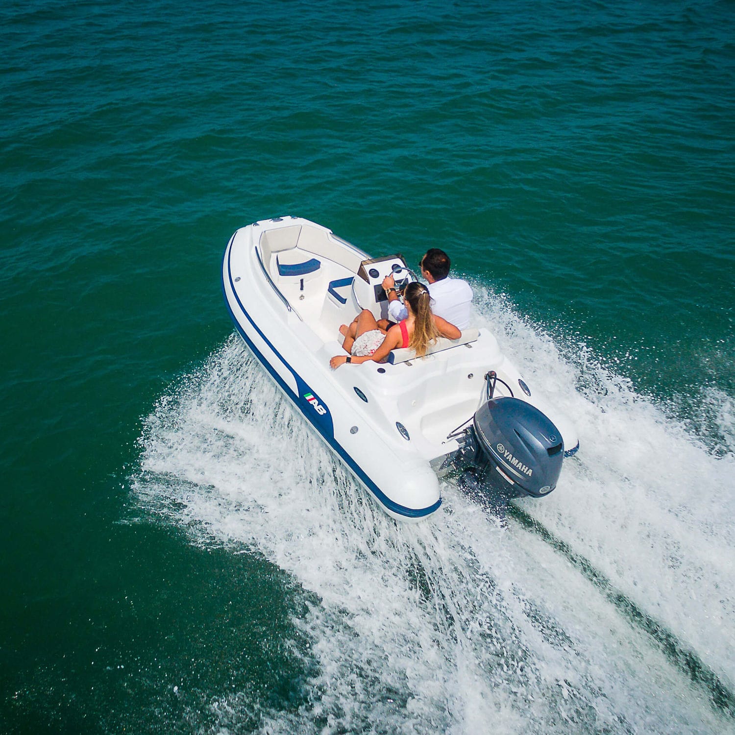 Outboard inflatable boat - 12 DLX - AB Inflatables - rigid / open ...